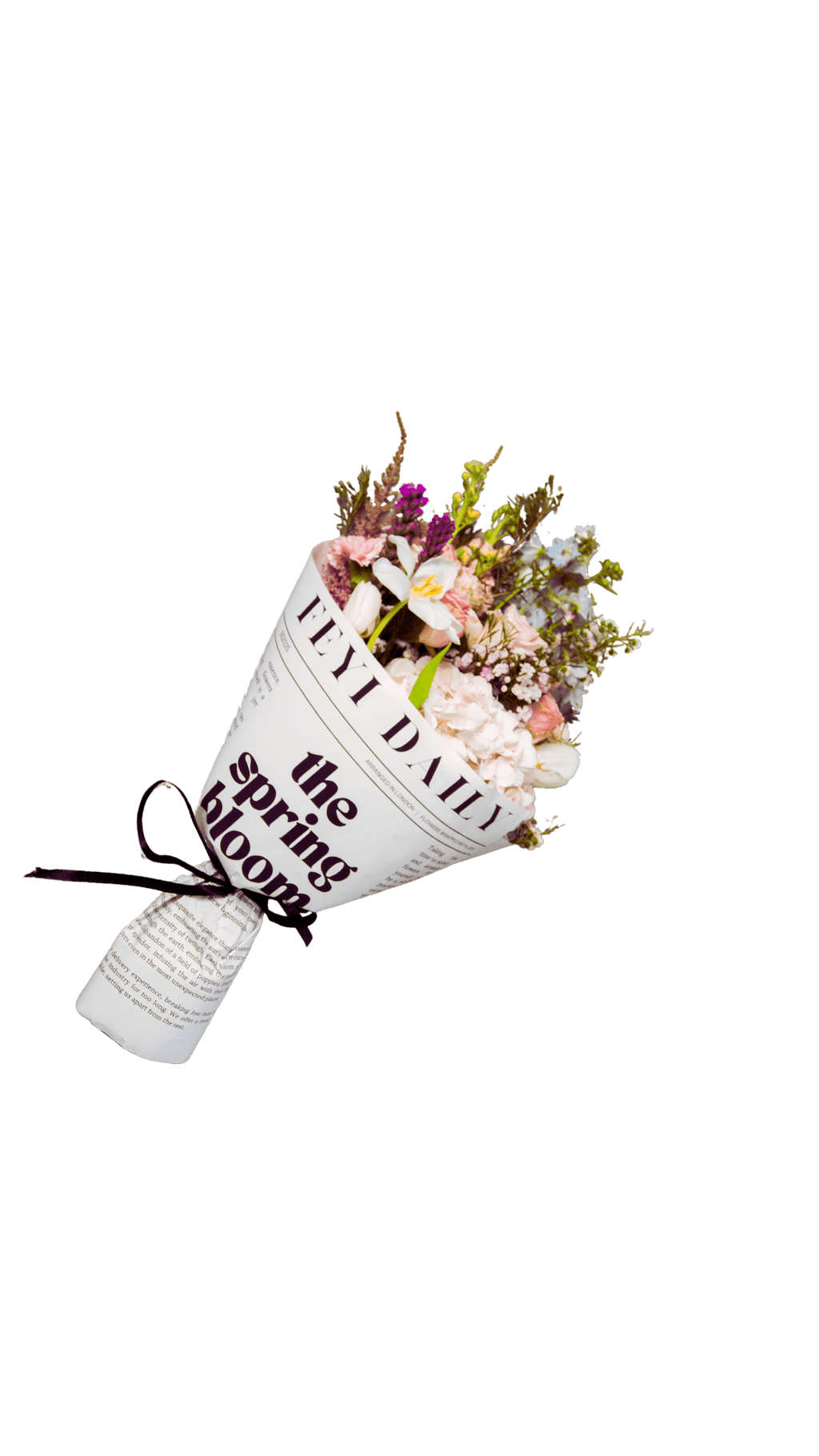 The Spring Bloom Bouquet | Feyi Newspaper Flowers | feYi Flowers